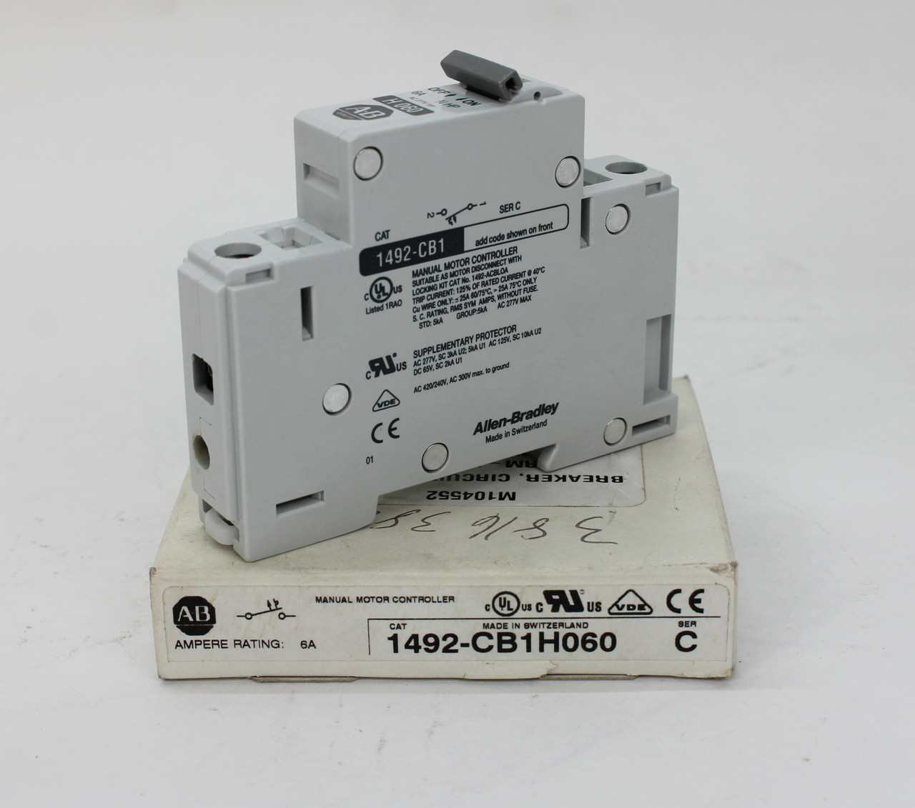 Allen Bradley 1492-CB1 H060 Circuit Breaker 6A, 1 Pole