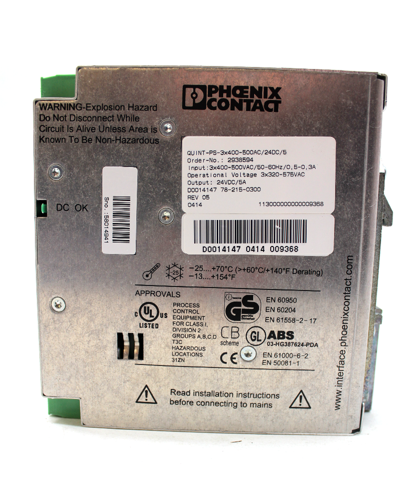 Phoenix Contact QUINT-PS-3x400-500AC/24DC/5A