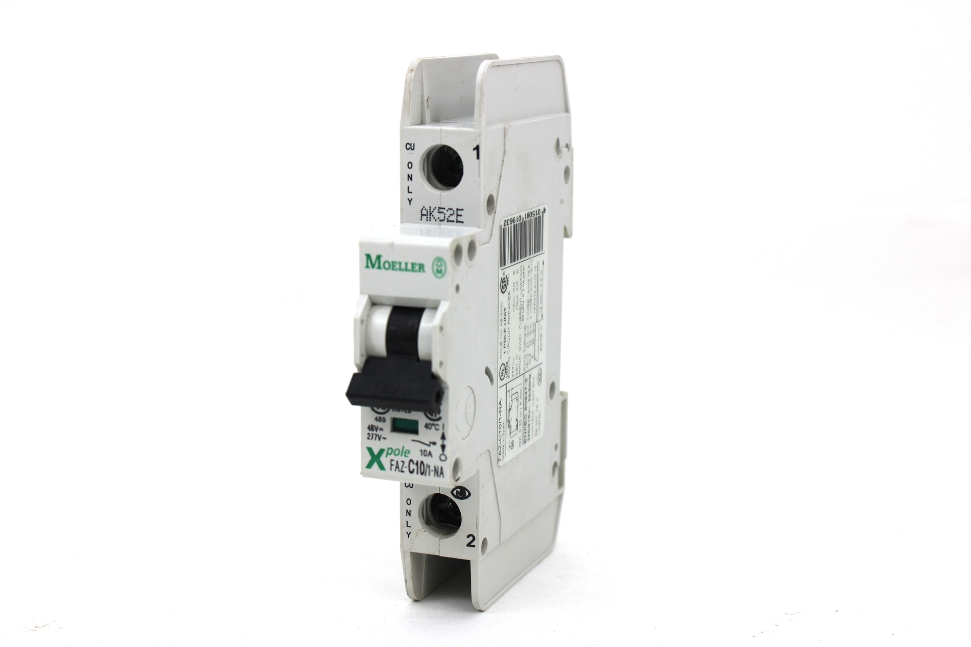 Eaton Moeller FAZ-C10/1-NA Circuit Breaker, 10 Amp, 1-Pole