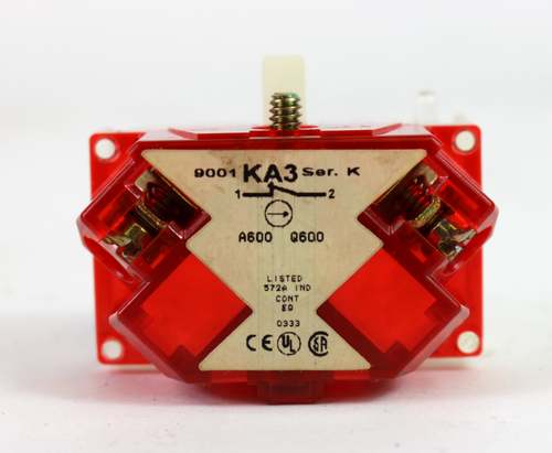 Schneider Electric 9001 KA3 Ser. K ,Contact Block, 10Amp, 600V