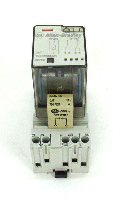 Allen Bradley 700-HAX2Z24 Ser. D General Purpose Relay, 24V DC, 6 Amp w ...