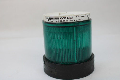 Telemecanique XVB C33 Green Indicator Stack Light Cover w/Bulb, 10W