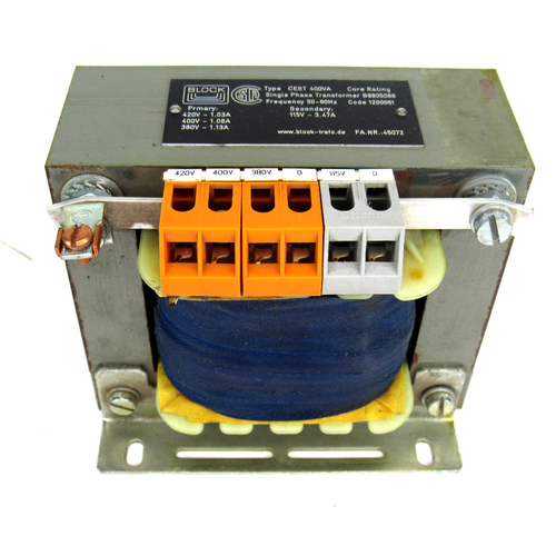 Block CEST 400VA Single Phase Transformer, 50/60Hz, 380-420V, 1.03~1.13 ...