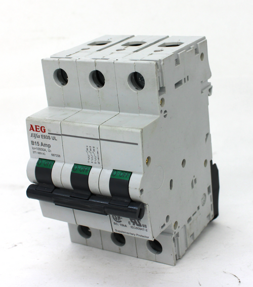 AEG Elfa E93S UL B15 Amp Circuit Breaker 277/480VAC