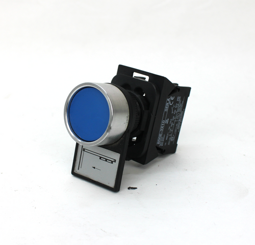 Allen Bradley Blue Illuminated Push Button w/ 800E-3X10 Ser.A Contact Block