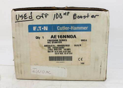 Eaton AE16NN0A IEC Open 3P STR 120V Coil 140A