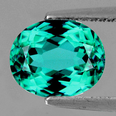 8x6 mm Oval 1.13ct AAA Luster Natural Intense Paraiba Green Apatite ...