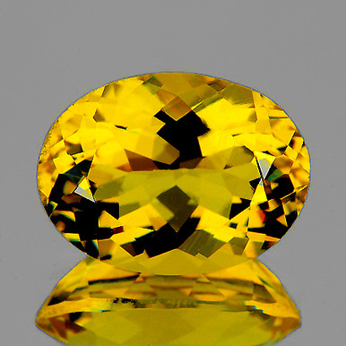 16x11 mm Oval 8.10ct Brilliant Luster Natural Intense Golden Yellow ...