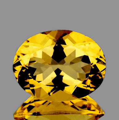 15x12 mm Oval 8.01ct Brilliant Luster Natural Intense Golden Yellow ...
