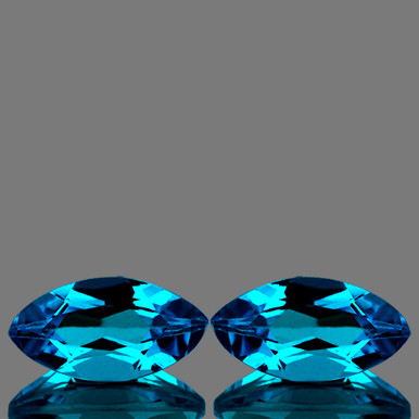 12x6 mm Marquise 2 pcs AAA Luster Natural Top London Blue Topaz ...