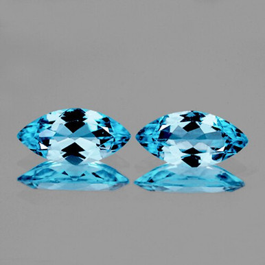 12x6 mm Marquise 2 pcs AAA Luster Natural Sky Blue Topaz [Flawless-VVS ...