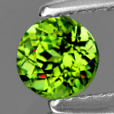 4.30 mm Round 0.40ct Top Brilliancy Rainbow Sparkles Natural Green Demantoid Garnet [Flawless ...