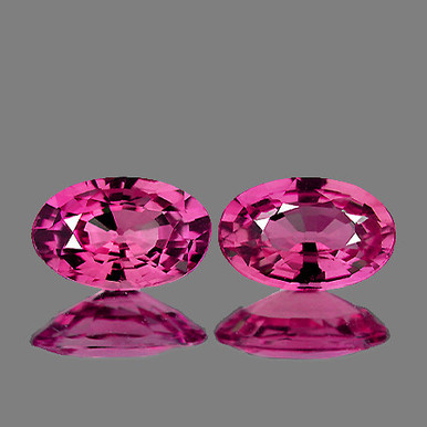 5x3 mm Oval 2 pcs AAA Fire Luster Natural Sparkling Intense Pink ...
