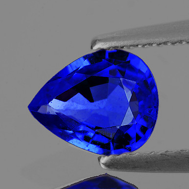 5.5x4.5 mm Pear 0.50ct Sparkling Natural Intense Royal Blue Sapphire ...