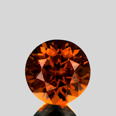 5.50 mm Round 0.86ct Fire Luster Natural Orange Mali Garnet [Flawless-VVS] - Asher Gems