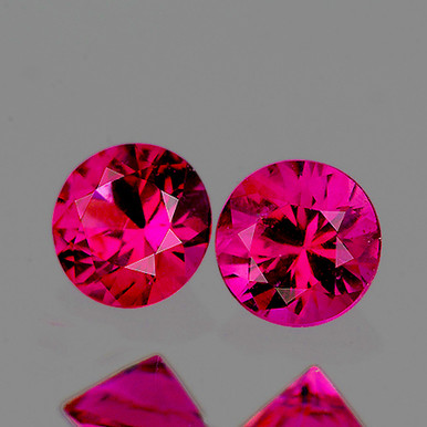 2.80 mm Round Machine Cut 2pcs AAA Pink Red Ruby [Flawless-VVS] - Asher ...