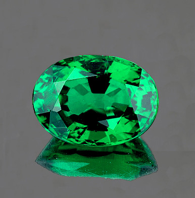 6x4 mm Oval 0.63ct AAA Fire Natural Top Emerald Green Tsavorite Garnet [VVS]-Top Color - Asher Gems