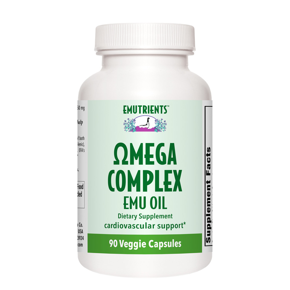 100% Natural EMUTRIENTS™ Omega Complex | Emu Oil Gel Caps. Essential ...