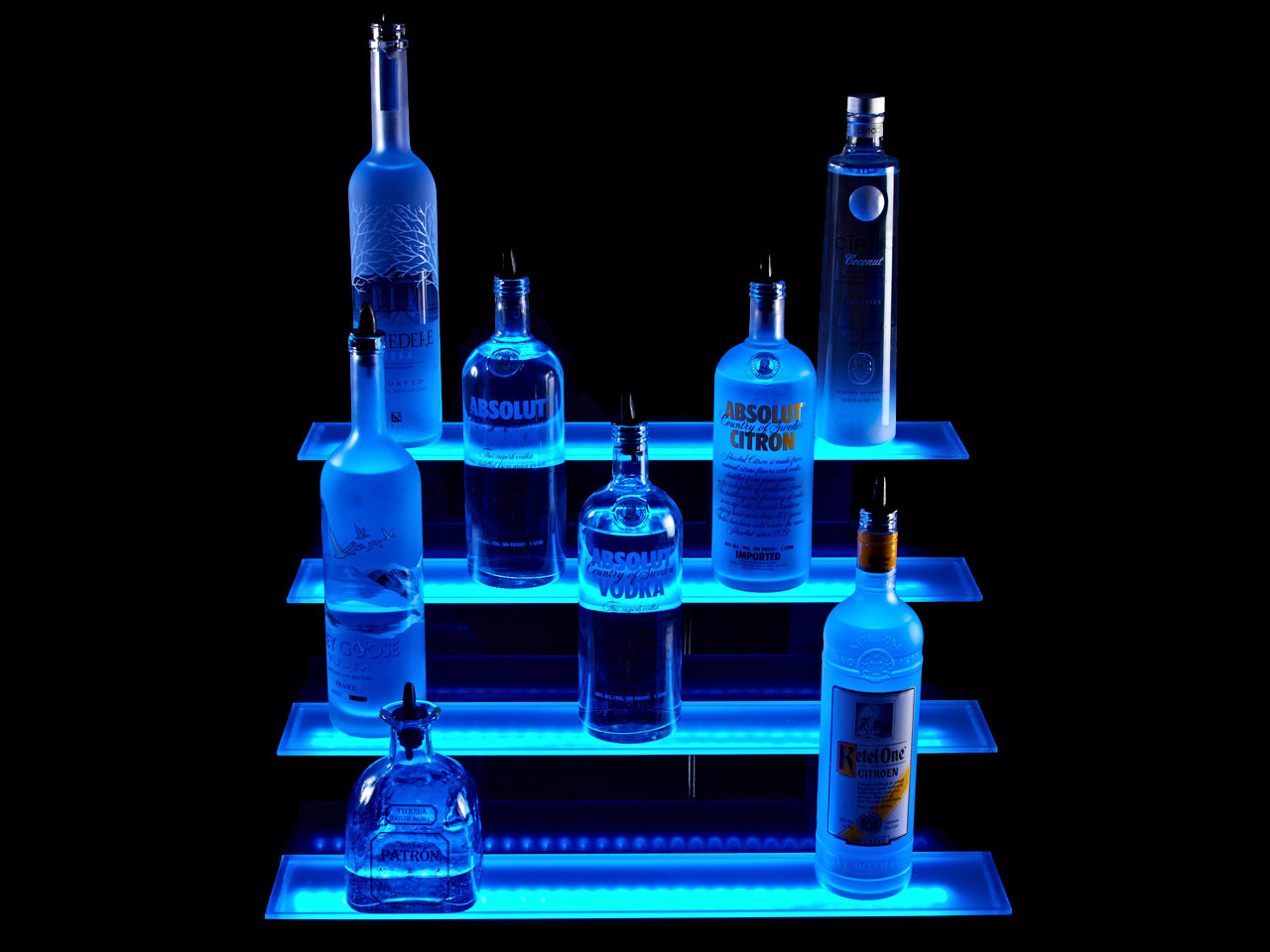 LED Bar Shelves & Liquor Bottle Displays - LiquorShelves.com