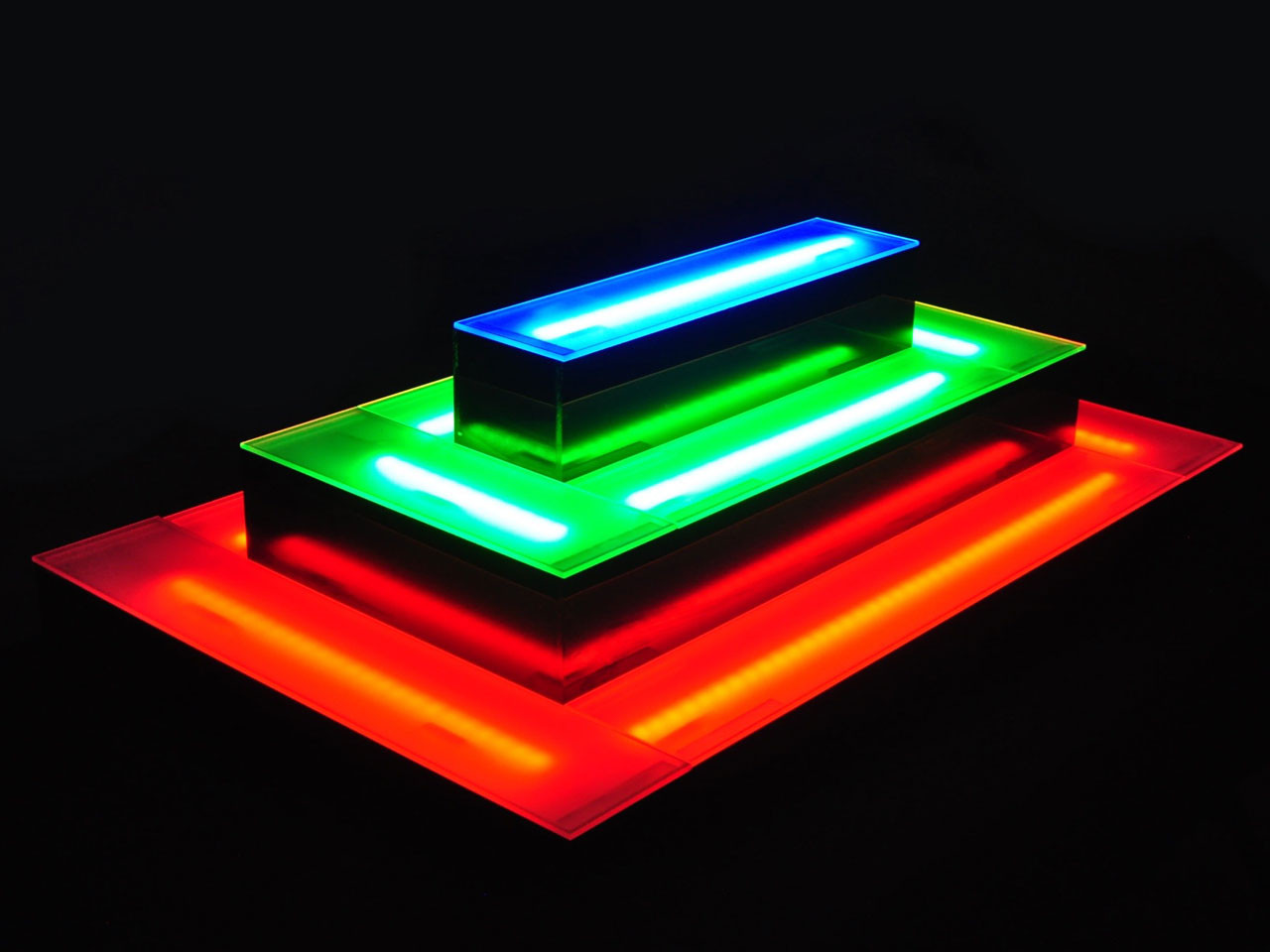 Island 3 Tier LED Bar Shelf Display - LiquorShelves.com