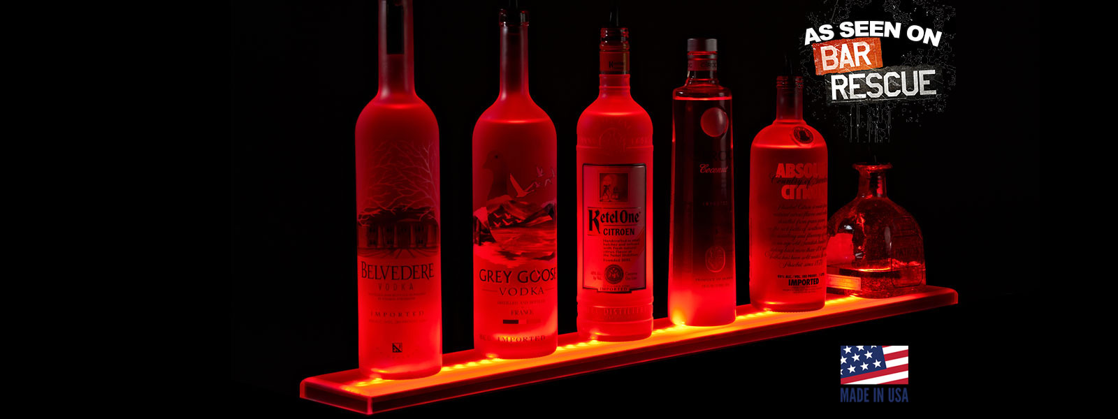 LED Bar Shelves & Liquor Bottle Displays - LiquorShelves.com