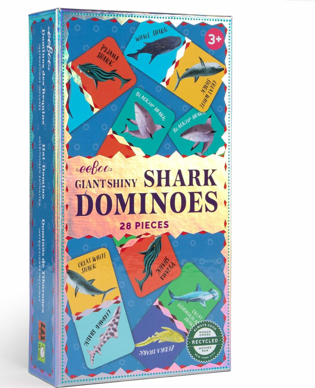 Giant Shiny Shark Dominoes - PlayMatters Toys