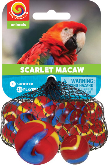 Scarlet Macaw Marbles - PlayMatters Toys