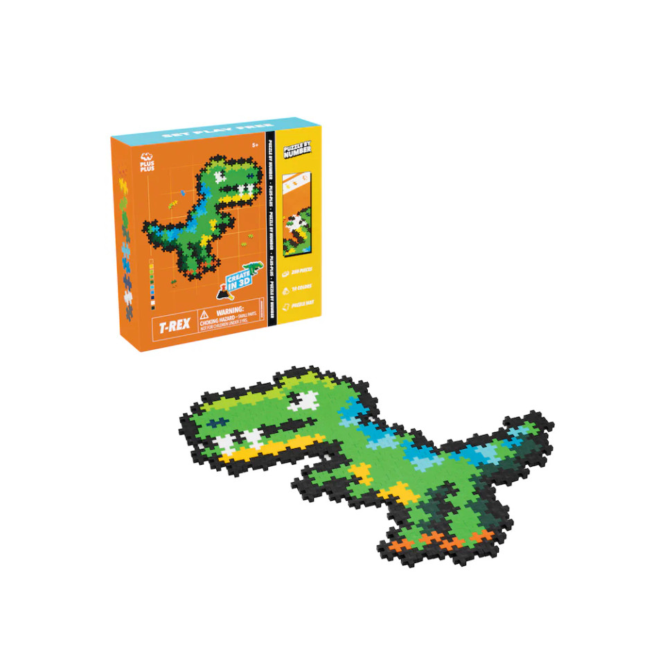 T Rex Puzzle By Number - PlayMatters Toys