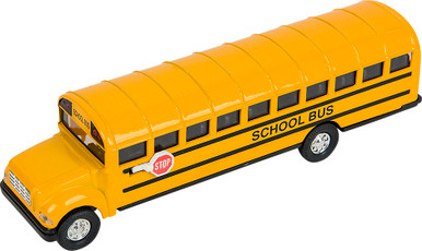 7 Inch Diecast Pull Back School Bus - PlayMatters Toys