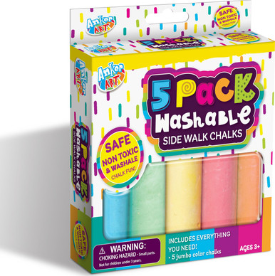 5 Pack Jumbo Sidewalk Chalk - PlayMatters Toys