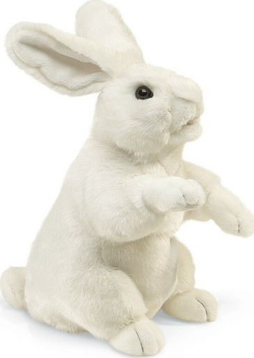 Standing White Rabbit Puppet - PlayMatters Toys
