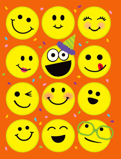Smiley Faces Enclosure Card - PlayMatters Toys