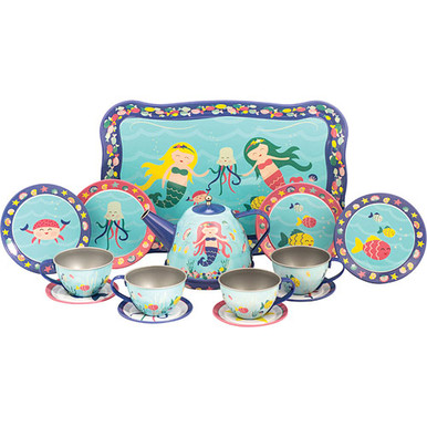 Mermaid Tin Tea Set - PlayMatters Toys