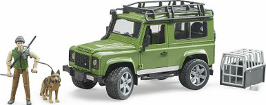 Land Rover Defender With Forest Ranger And Dog - PlayMatters Toys