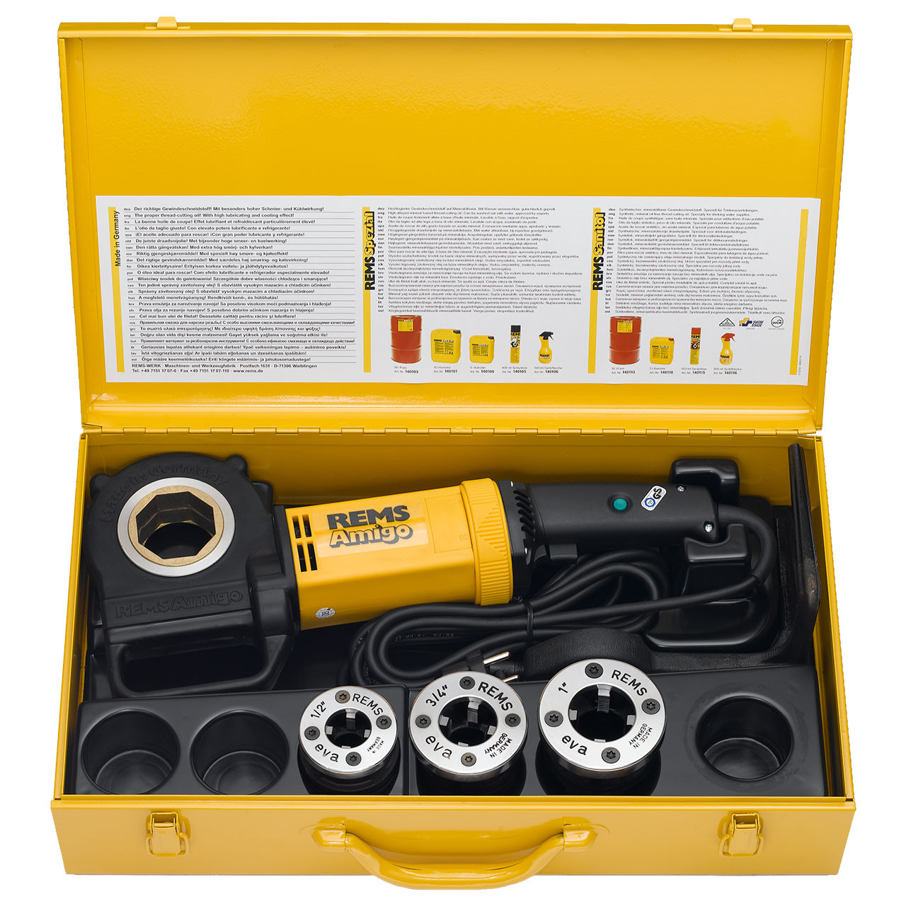 REMS 530024 - Amigo Hand Threader Set (1/2"-1") - REMS Tools USA (Teal ...