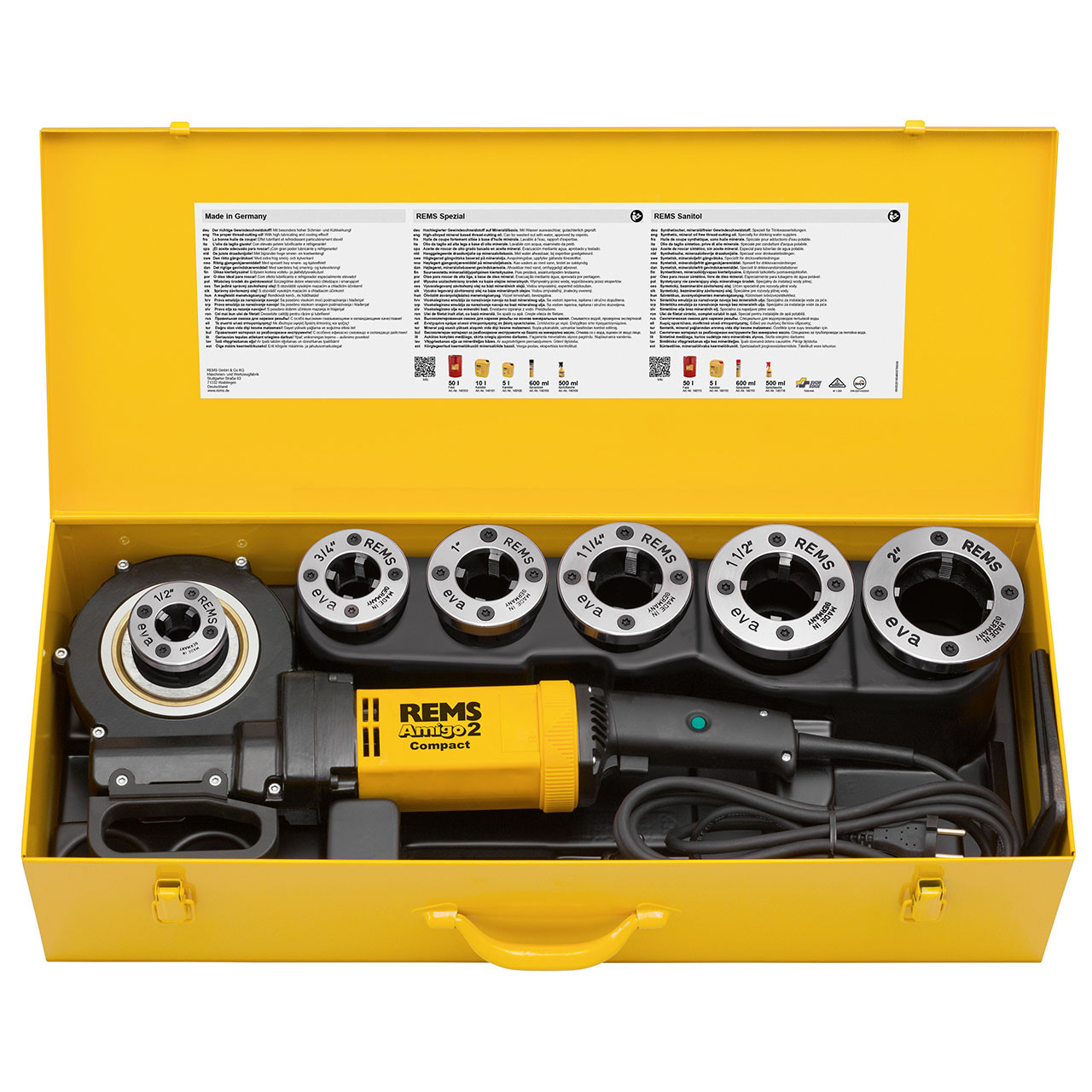 REMS 540027 - Amigo 2 Compact Hand Threader Set (1/2"-2") - REMS Tools ...