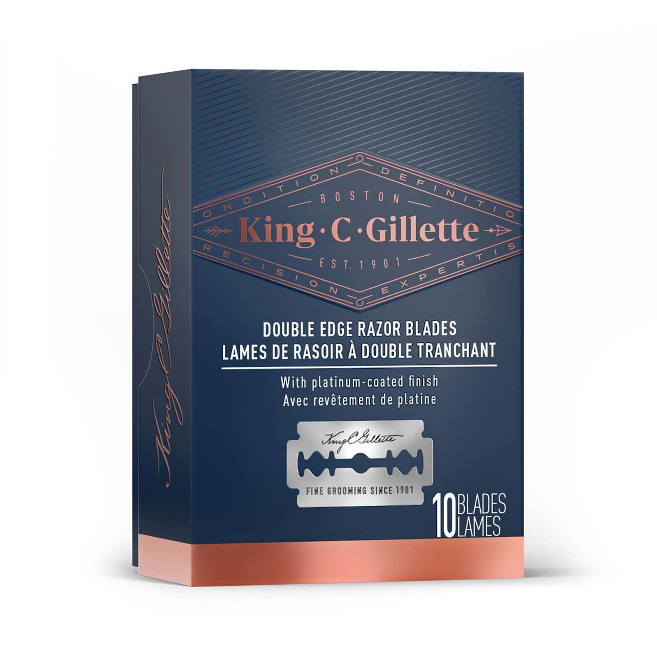 King C Gillette Safety Razor Blades 10 Count