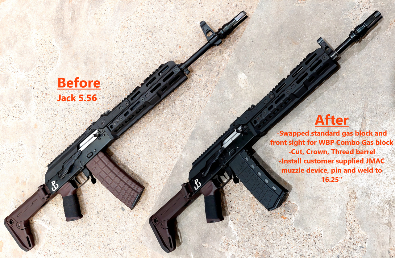 Service: Front End Pin & Weld Conversion for Assembled Rifle