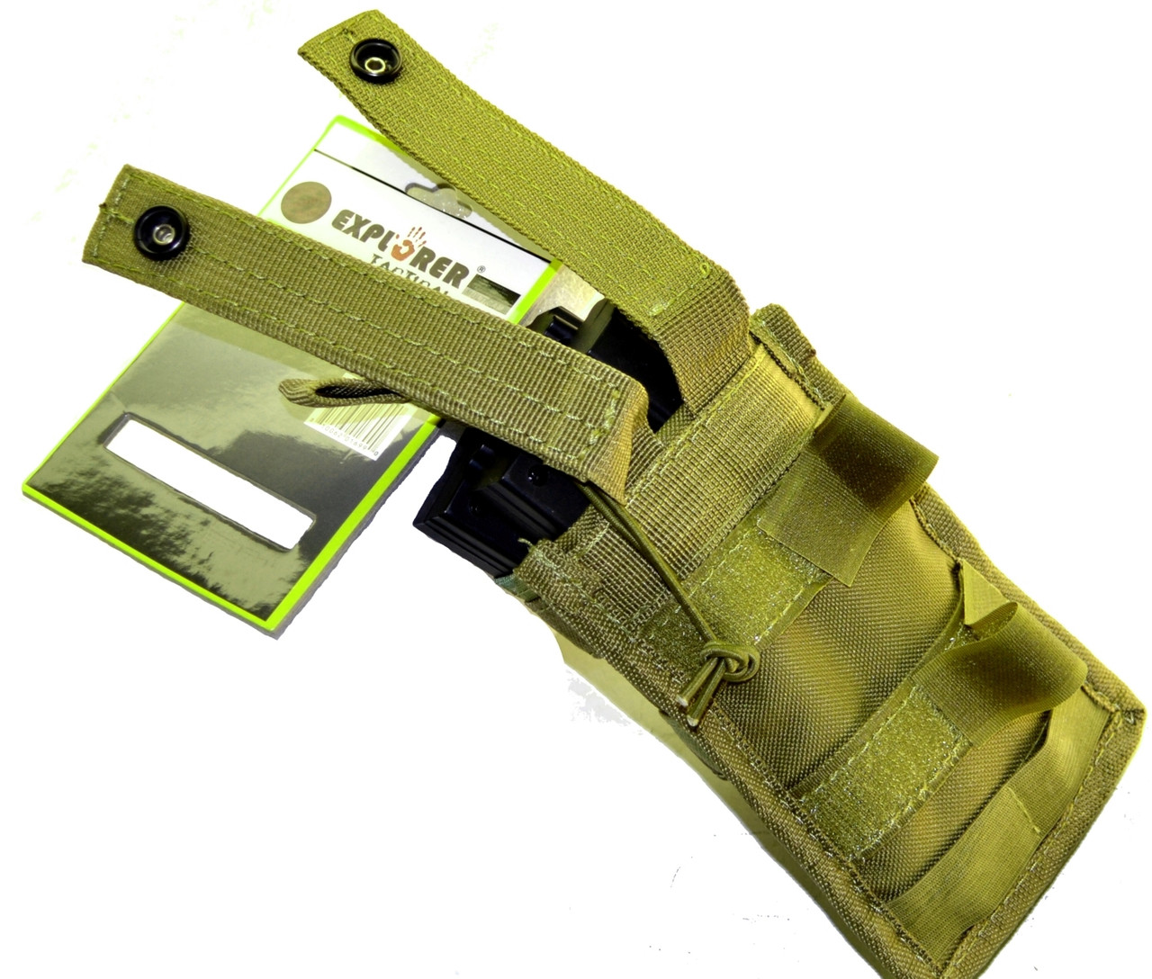 Explorer Single Mag Holder, 4 x 1 x 6-Inch OD Green - Arms of America