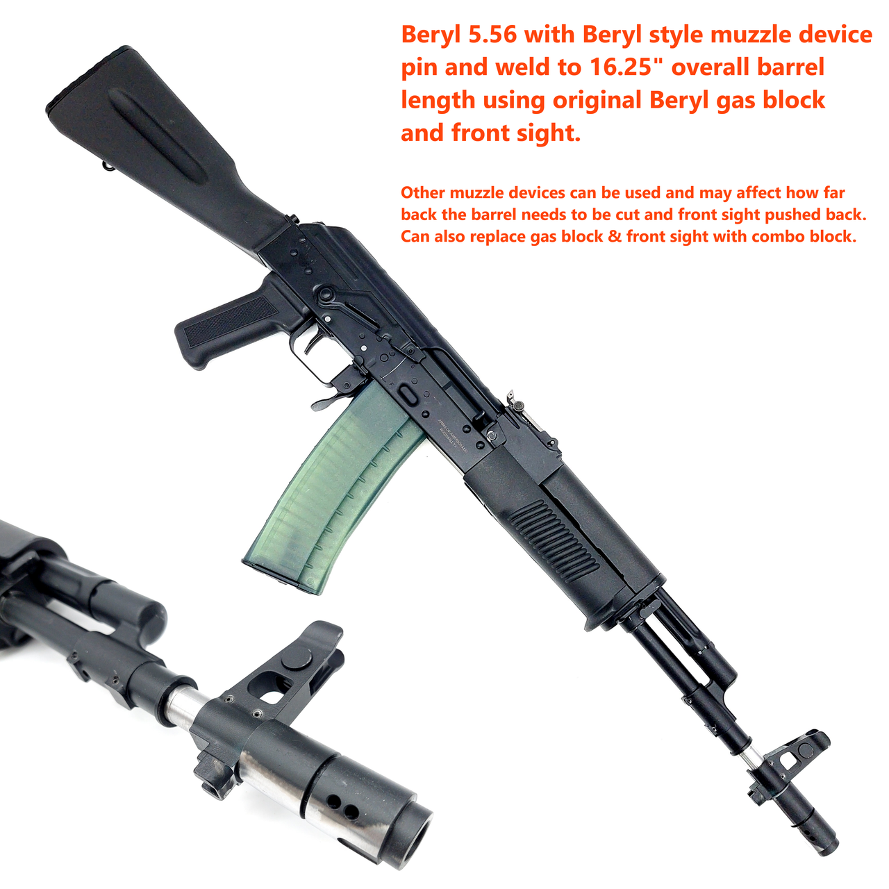 Service: Front End Pin & Weld Conversion for Assembled Rifle