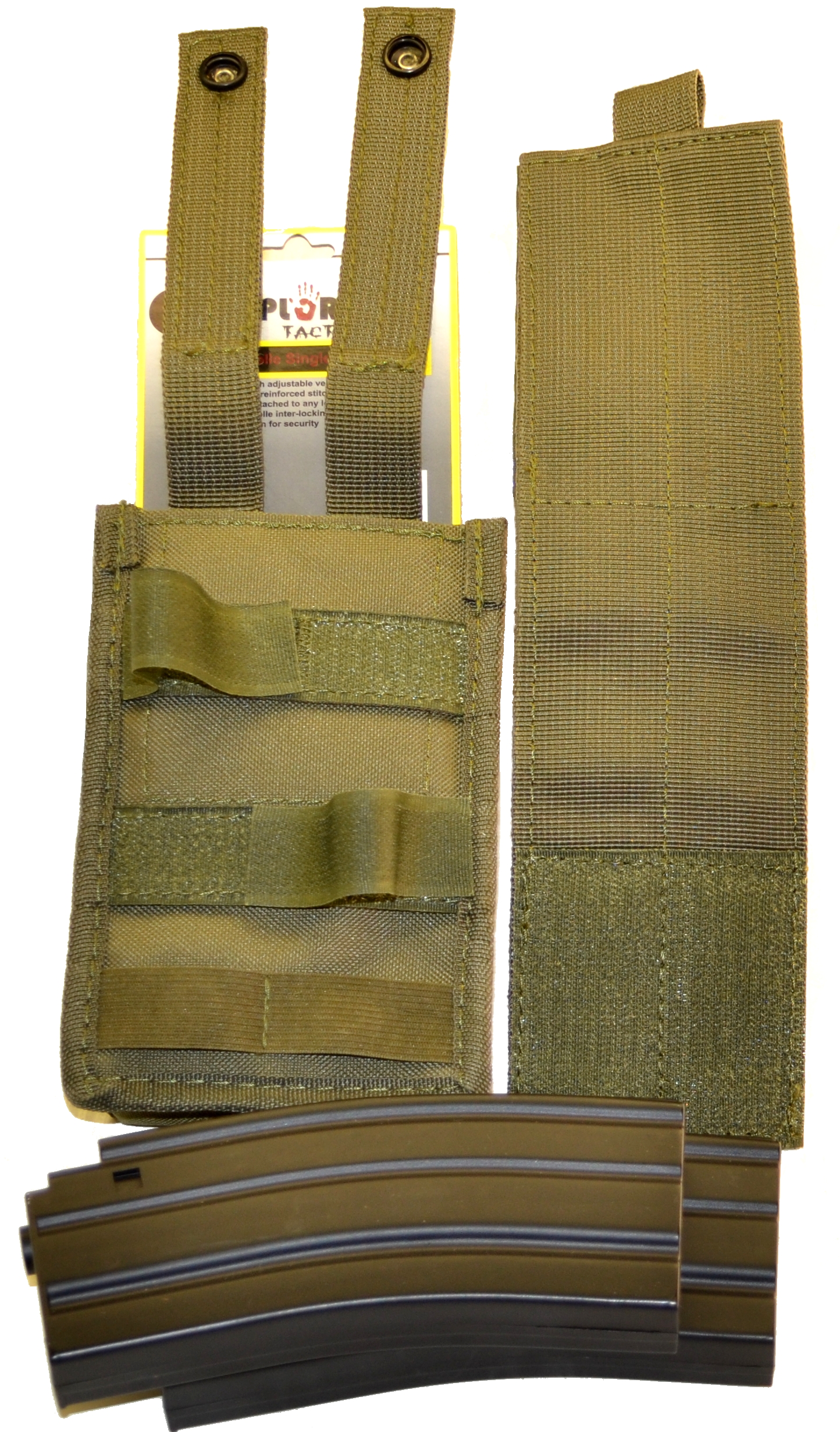 Explorer Tactical Velcro & MOLLE Single Pistol Magazine/Knife Carry ...