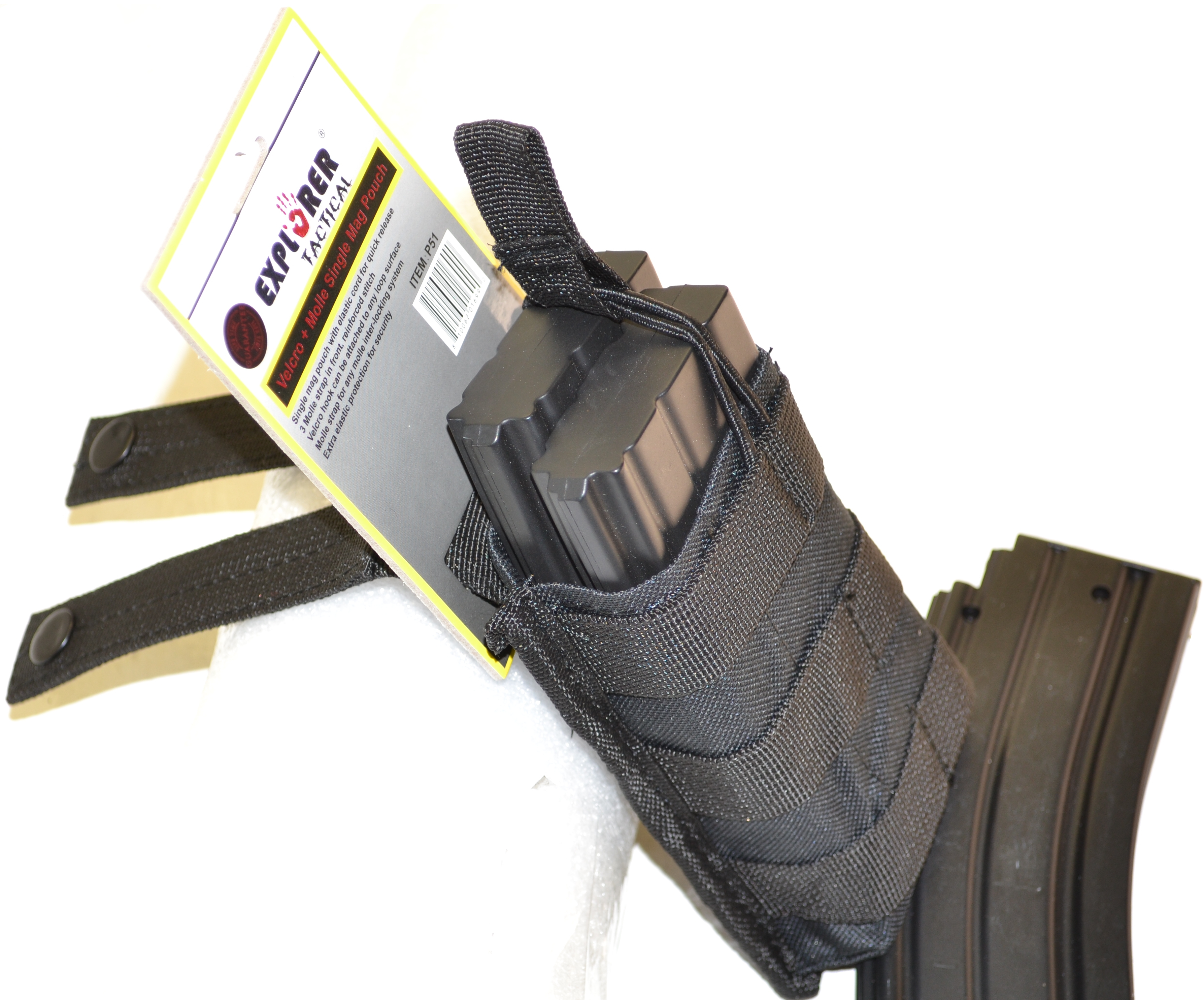 Explorer Single Mag Holder, 4 x 1 x 6-Inch Black - Arms of America