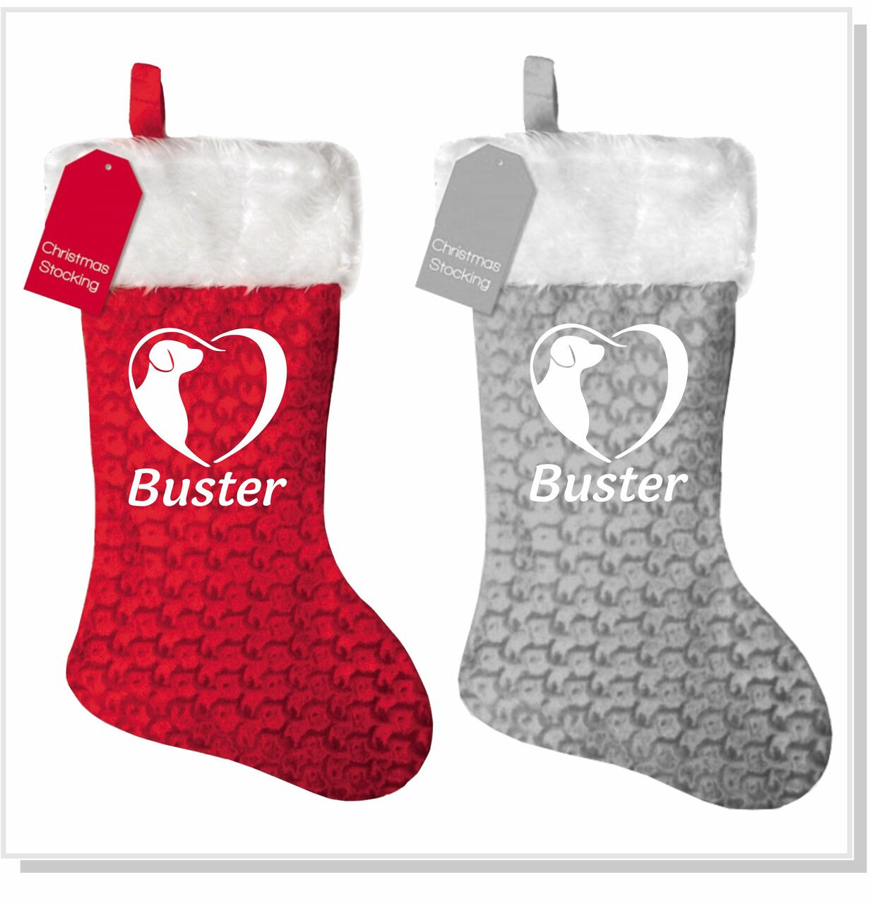 Personalised DOG Heart Budget Stocking - CladishSports.co.uk - Guides ...