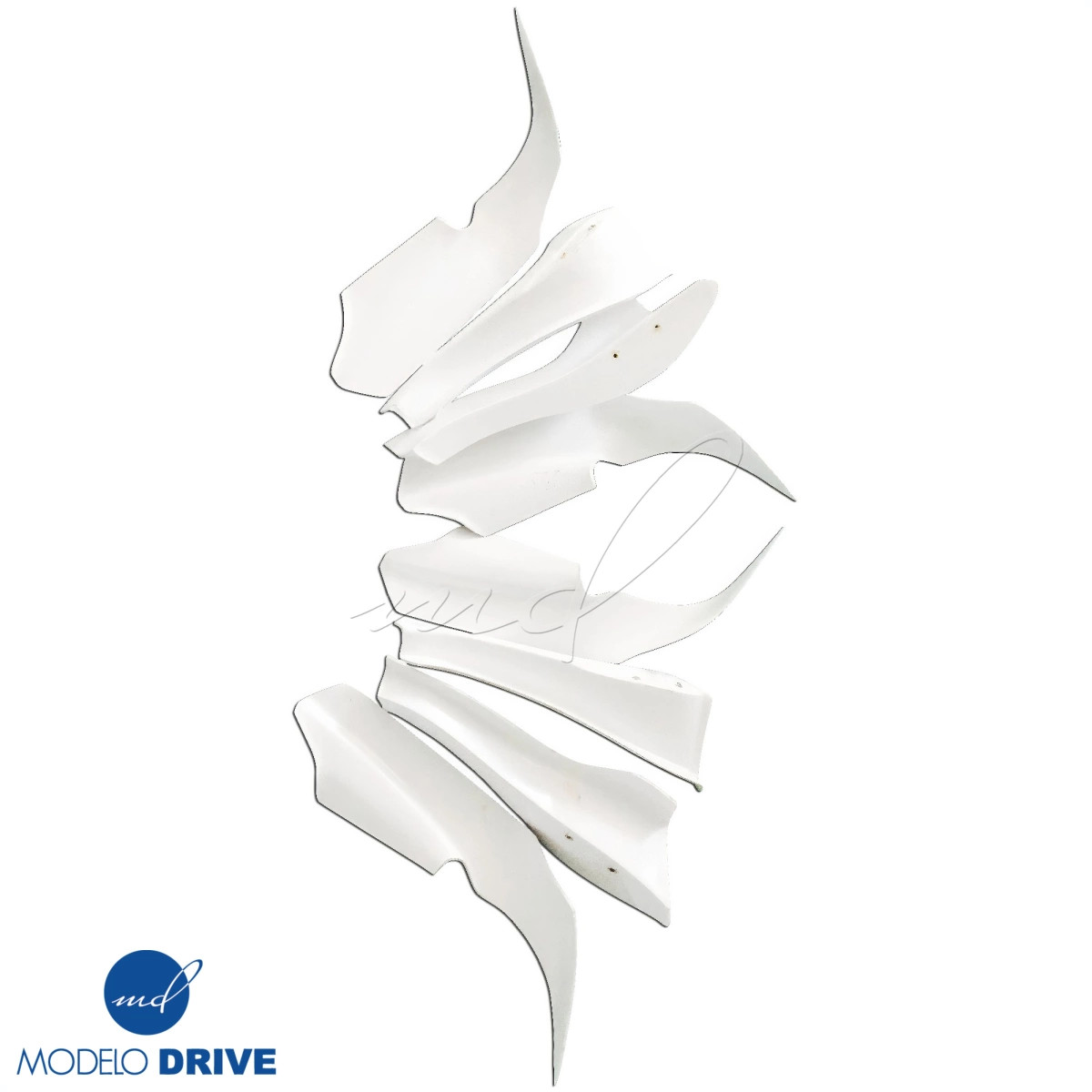 ModeloDrive FRP BORD Front Bumper Canards 4pc > Nissan Skyline R33 GTR ...