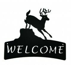 Deer Silhouette Welcome DEER WELCOME SIGN SVG / PDF / DXF