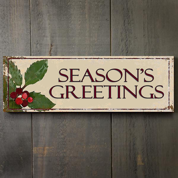 Season's Greeting Sign