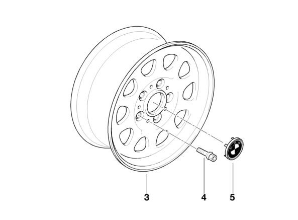Genuine Alloy Wheel x1 15" Styling 34 Rim 36 11 1 092 175 - BMW Shop