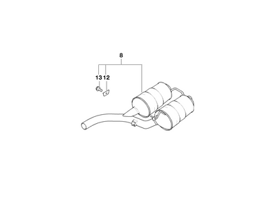 Genuine Rear Exhaust Silencer/Muffler 18 10 7 831 970 - BMW Shop