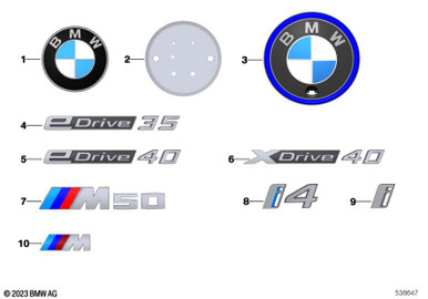 Genuine Emblem M Badge Logo Lettering Exterior Fits G26 G07 51148094000 ...