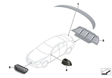 Genuine M Performance Boot Rear Trunk Lid Spoiler Wing Carbon 51 62 2 ...